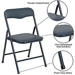 Flash Furniture Kids Navy 5 Piece Folding Table and Chair Set