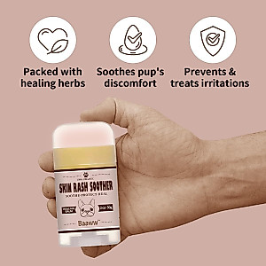 Baaww Dog Skin Rash Soother, Stick 2OZ, Allergy and Itch Relief for Dogs, Skin Moisturizer, Organic & All-Natural, Dog Moisturizer for Dry Skin, Dog Lotion, Ultimate Healing Balm, Dog Rash Cream