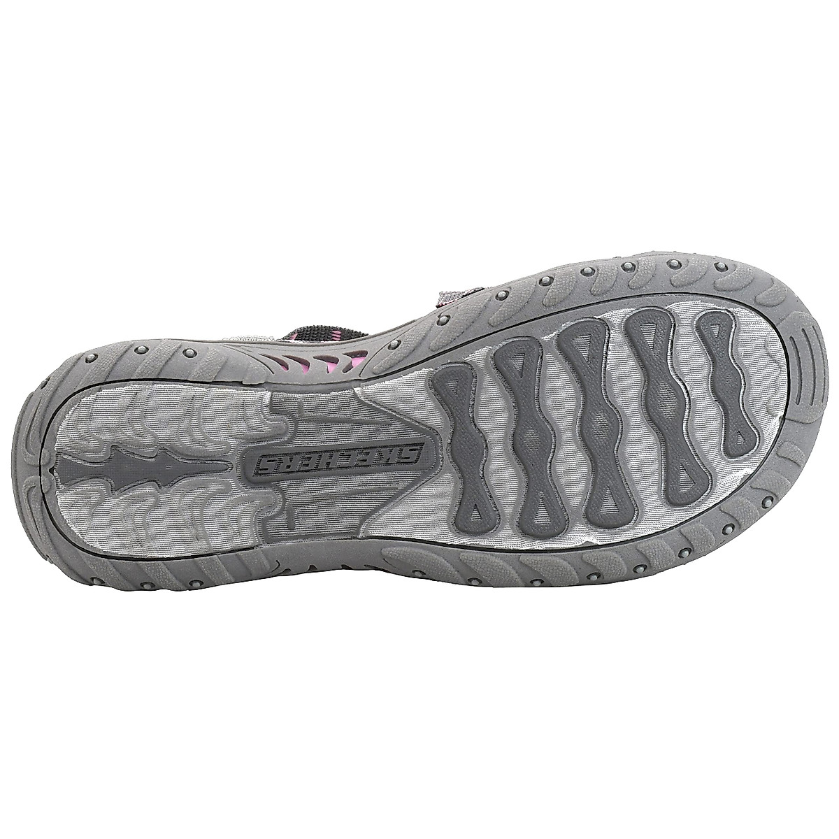 Skechers womens Reggae-islander - Multi-strap Toe Thong Slingback Sandal, Grey, 10 US