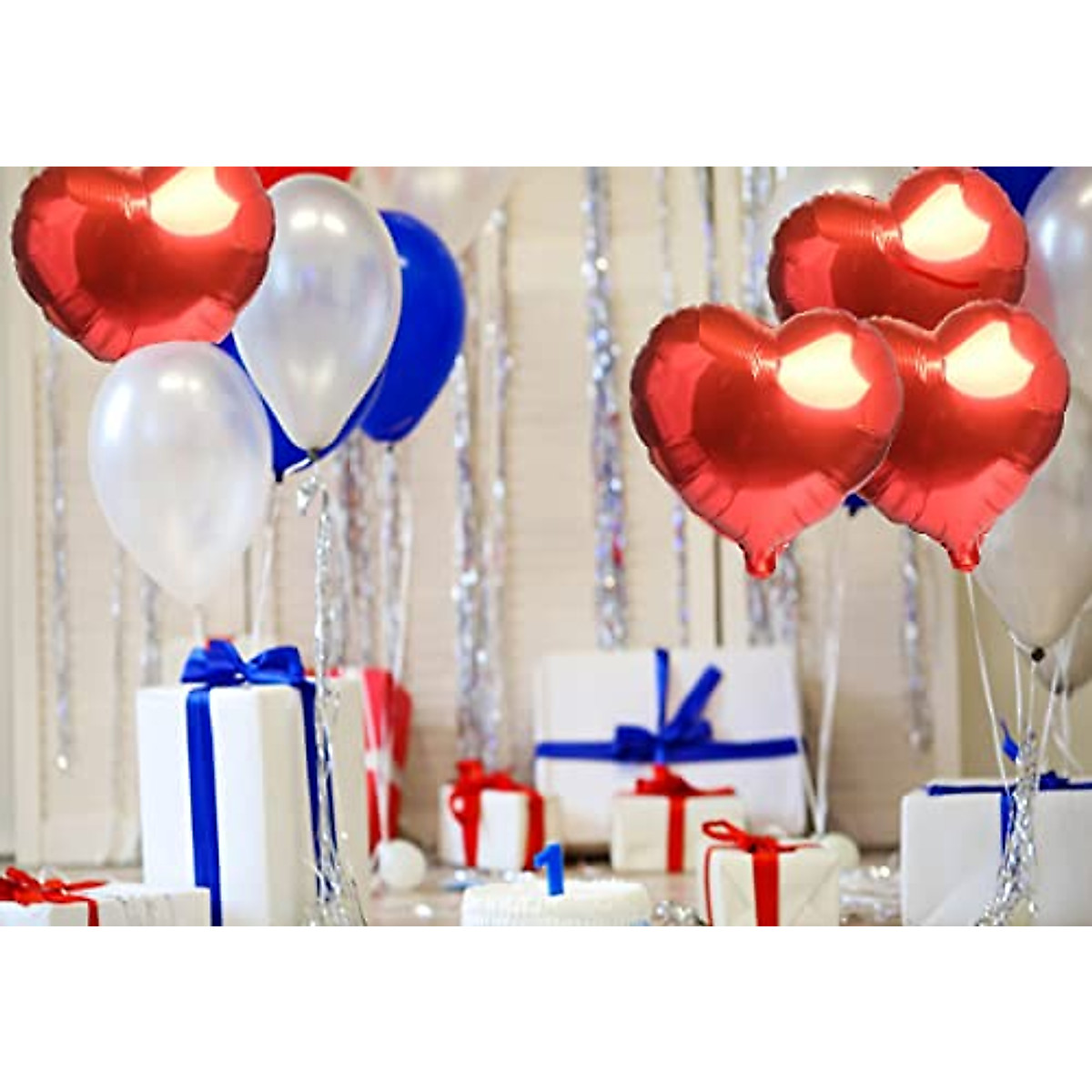 32Inch Red Heart Shape Foil Balloons.Wedding Anniversary Bridal Shower Marriage Engagement Party Supplies 2Pcs