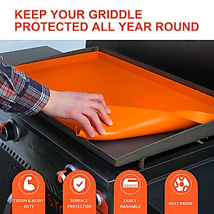 28" Griddle Mat Silicone for Black-stone, Protective Cover Mats Griddle Top Covers for Black-stone, Heavy Duty Food Grade Silicone Mat