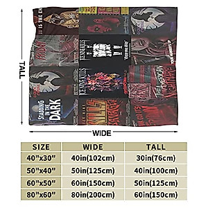 STYLOPUNK Heavy Metal Ice Band Nine Music Kills Throw Blanket Lightweight Flannel Blankets Funny Fleece Bed Blanket All Seasons 50"X40"