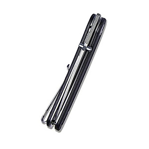 KUBEY Momentum KU344A Everyday Carry Pocket Knife, 3.43-Inch Drop Point Blade G10 Handles with Dual Thumb Studs and Reversible Clip for Outdoor Hunting Camping