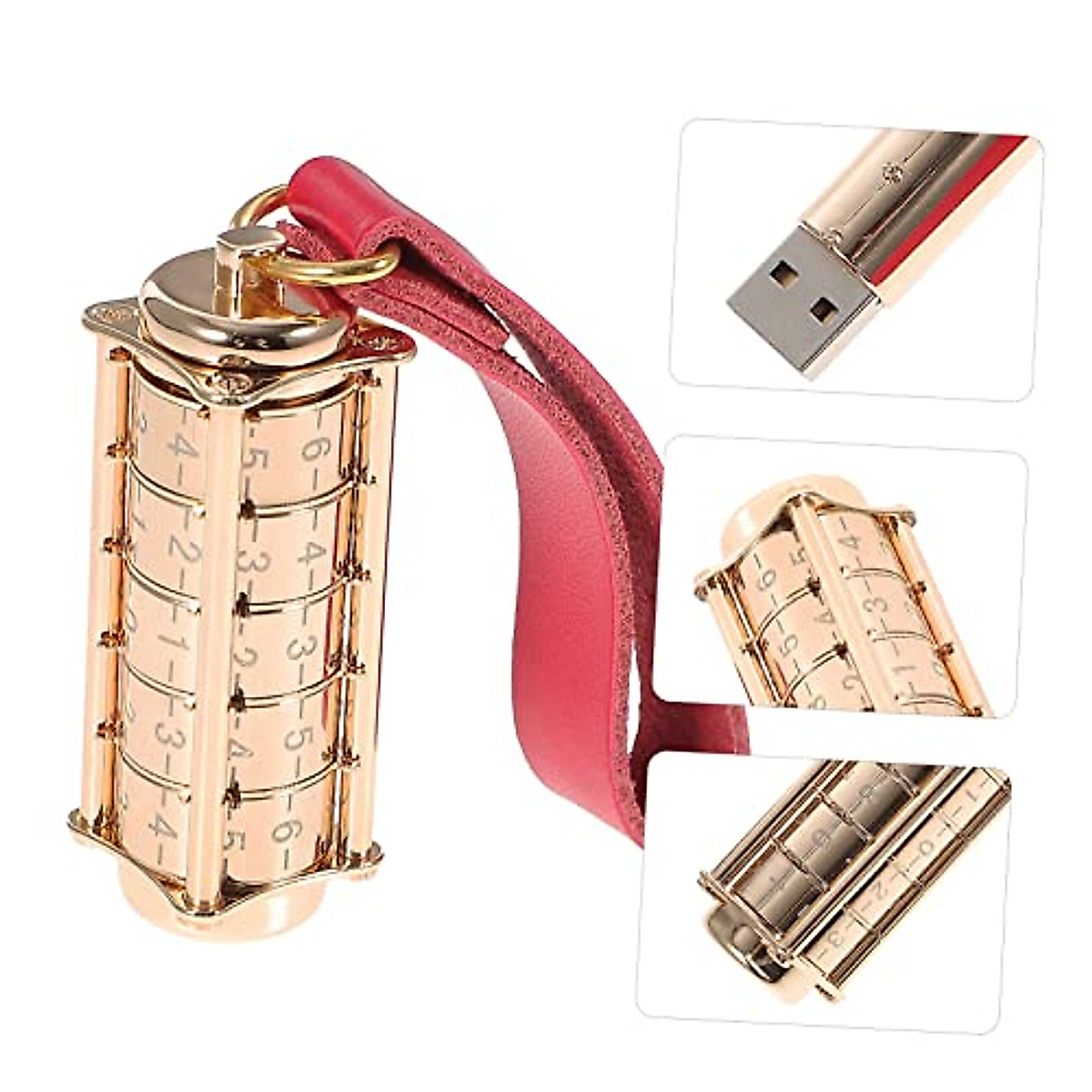 SOLUSTRE Flash Drive G Data Disk USB Lock Password Black Storage Metal Creative