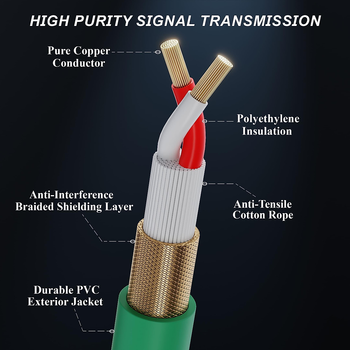 Fat Toad XLR Microphone Cables (4 Pack) 50ft Professional Pro Audio Green Mic Cord Extension Patch with Lo-Z Connector | 24 AWG Shielded Wire & Balanced for Music Recording Studio Mixer Gear
