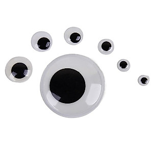 Giant Wiggle Eyes - Large Sticky Eyes for Party Decorations and DIY Craft Projects - Self Adhesive - Suitable for Refrigerator Doors, Lawns, Cars (50mm)