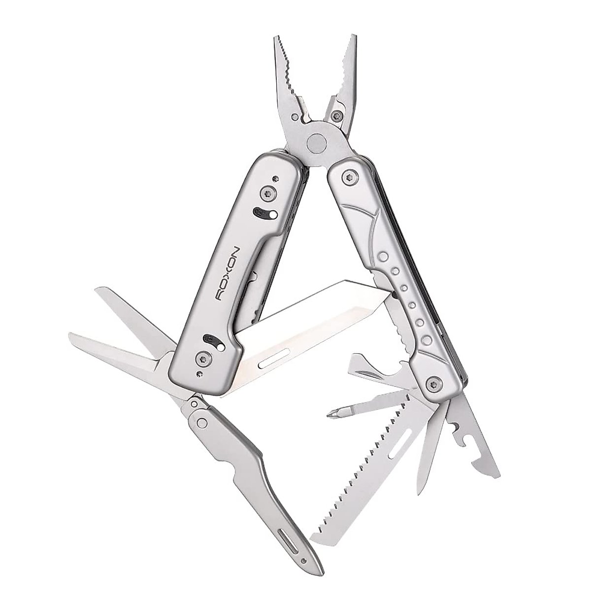 ROXON S802 Phantom Updated Version Multi Tool Pliers and scissors with Replaceable Knife and Wire Cutters… (S802S)