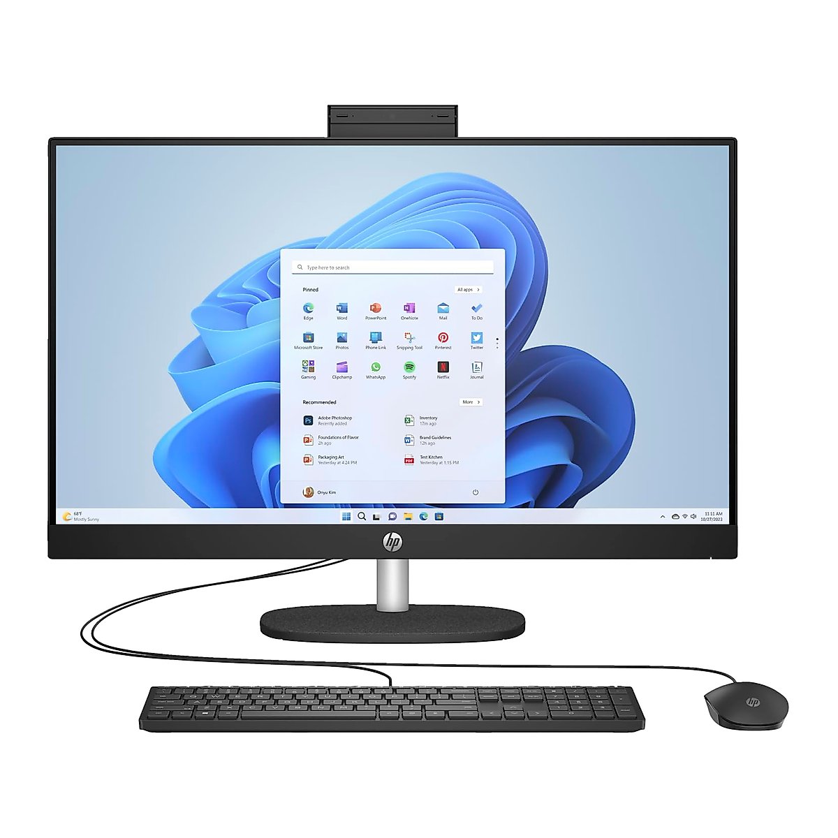 HP 27 All-in-One Desktop 4TB SSD 64GB RAM (Intel 13th Generation Core i7 Processor with 10 cores - Turbo Boost to 5.0GHz, 4 TB SSD, 64 GB RAM, 27-inch FullHD, Win 11) PC Computer Essential Pavilion