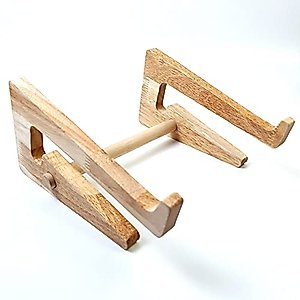 KaLeemi Laptop Stands, Wooden Laptop Stand for Notebook Computer 11 -15 inch Compatible with Apple MacBook Air, Mac Pro and iPad Pro, HP, DELL, Acer, Toshiba, Surface, Lenovo etc.Free Phone Holder