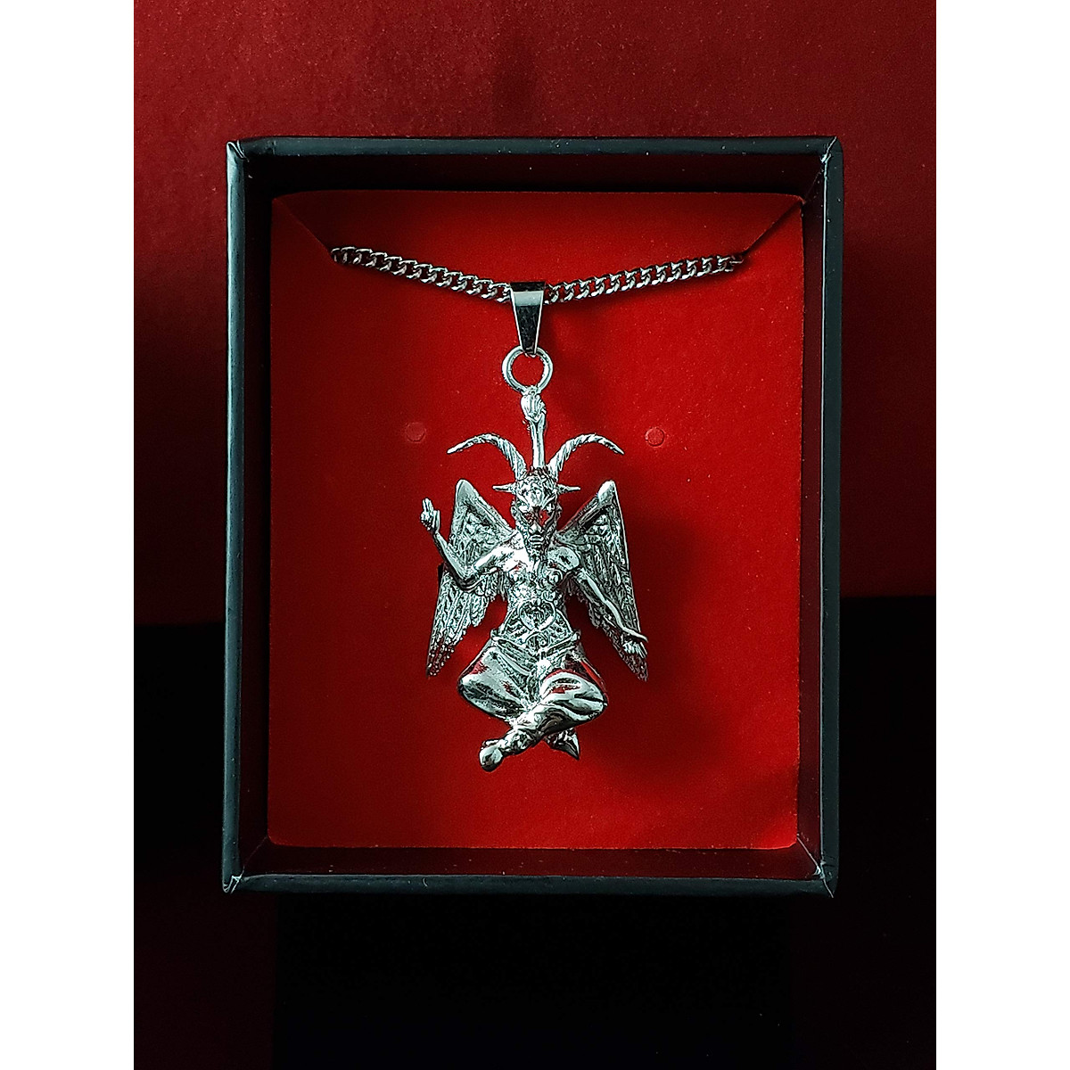 Church of Satan Baphomet Pendant Necklace 316L Stainless Eliphas Levi