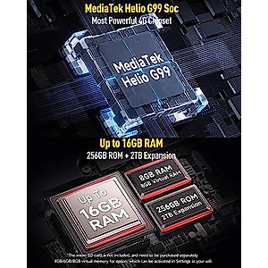 Ulefone Rugged Unlocked Phones 2023, Armor 21 122db Louder Speaker, 16+256GB, 9600mAh, 64MP+24MP Cameras, Android 13, IR Blaster, uSmart/Dock Charge Supported Rugged Smartphones T-Mobile, Black