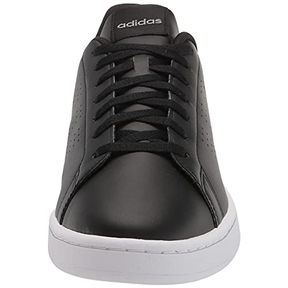 adidas Men's Advantage Racquetball Shoe, Black/Black/Grey, 10