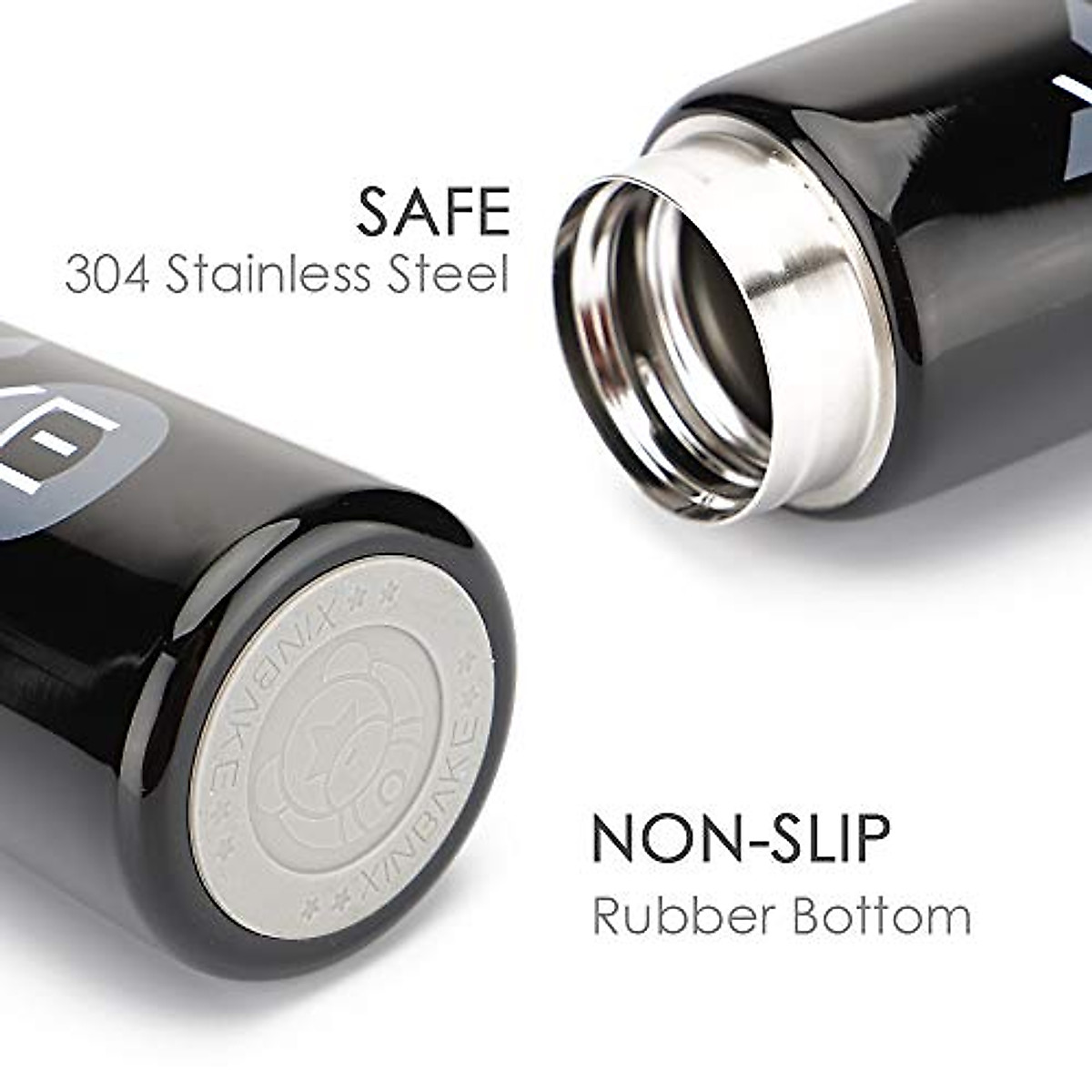 Vacuum Mug for kids Cute Shofar Thermos 2019 New Stainless Steel Hot Water Bottle Travel Cup（Black）