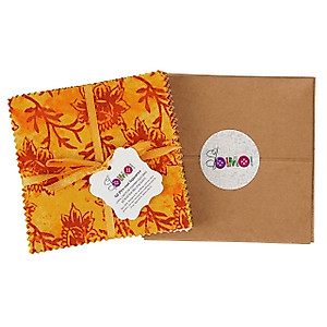 Soimoi Batik Print Precut 10-inch Cotton Fabric Quilting Squares Charm Pack DIY Patchwork Sewing Craft