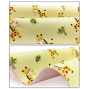 Diaper Changing Pad, Twoworld Breathable Waterproof Changing Pads Washable Resuable Diapers Liners Mats 4Pack（30X45cm）（Yellow Series）