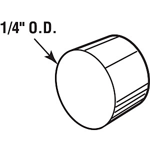 Prime-Line U 10039 Plastic Shelf Hole Plugs, 6mm, White (48 Pack)