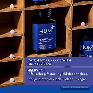 HUM Beauty zzZz - Melatonin Sleep Supplement with Blend of Vitamin B6 & Calcium - Non-GMO, Gluten-Free, Vegan (30 Tablets)
