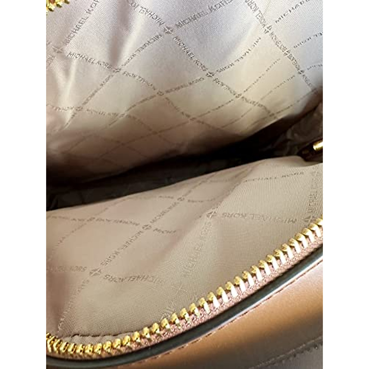 Michael Kors Jaycee Large Backpack School Bag Bundled with Michael Kors Jet Set Travel Large Trifold Wallet MK Signature (Vanilla MK)