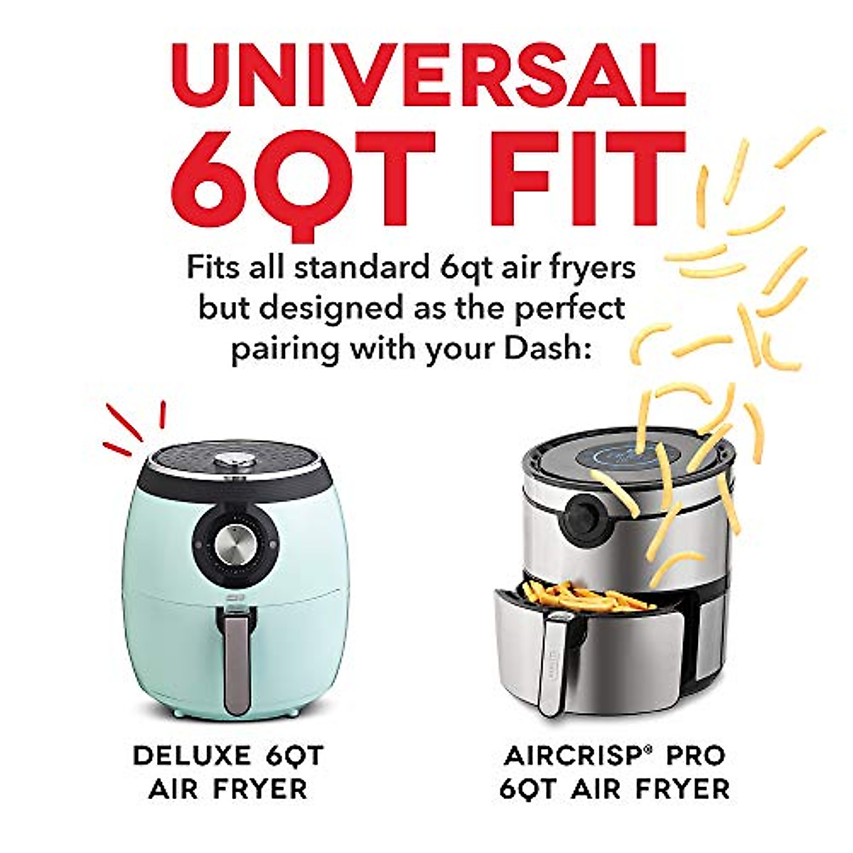 DASH DFAF450UP1 Air Fryer, Deluxe, Accessory Bundle