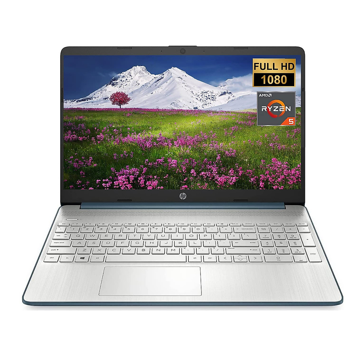 HP 15.6" FHD (1920 x 1080) Laptop for Business and Student, AMD Ryzen 5 5500U Processor (Beats i7-1165G7), 32GB RAM, 512GB SSD, Webcam, SD Card Reader, HDMI, Bluetooth, Wi-Fi, Windows 11 Home