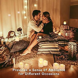 WarmEmbrace 12 Pack Flameless Candles,Easter Basket Stuffers, Battery Operated Candles, Tea Lights for Votive, Flickering Fake Candles, LED Candles for Wedding&Festival(Warm White, Batteries Included)