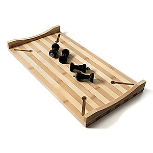 Top Drawer British Wooden Stovetop Cover - Bamboo Wood Stove Cutting Board and Chopping Block with Adjustable Legs for Kitchen, RV or Camper - Complete with Cutting Board Sponge Applicator