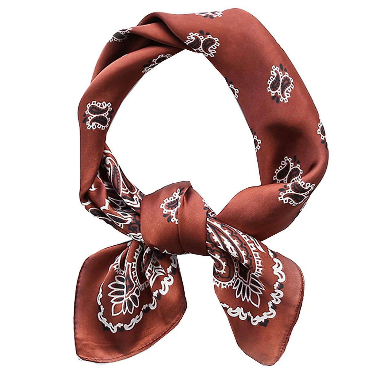 GUZOSJO Square Silk Feeling Scarf Medium Satin Hair Scarf Bracelet Gift For Women 27.5 × 27.5 inches
