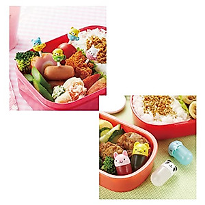 OTSUMAMI TOKYO Bento Box Accessories 4 Kinds Set, Super Cute Mini Container, Kawaii Decoration Sheets, Soy Sauce Case Container with Dropper, Japanese 4 Lunch Box Decor Set