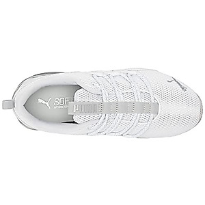PUMA Women's RIAZE PROWL MOD SWIRL Sneaker, Puma White-Puma Silver, 8