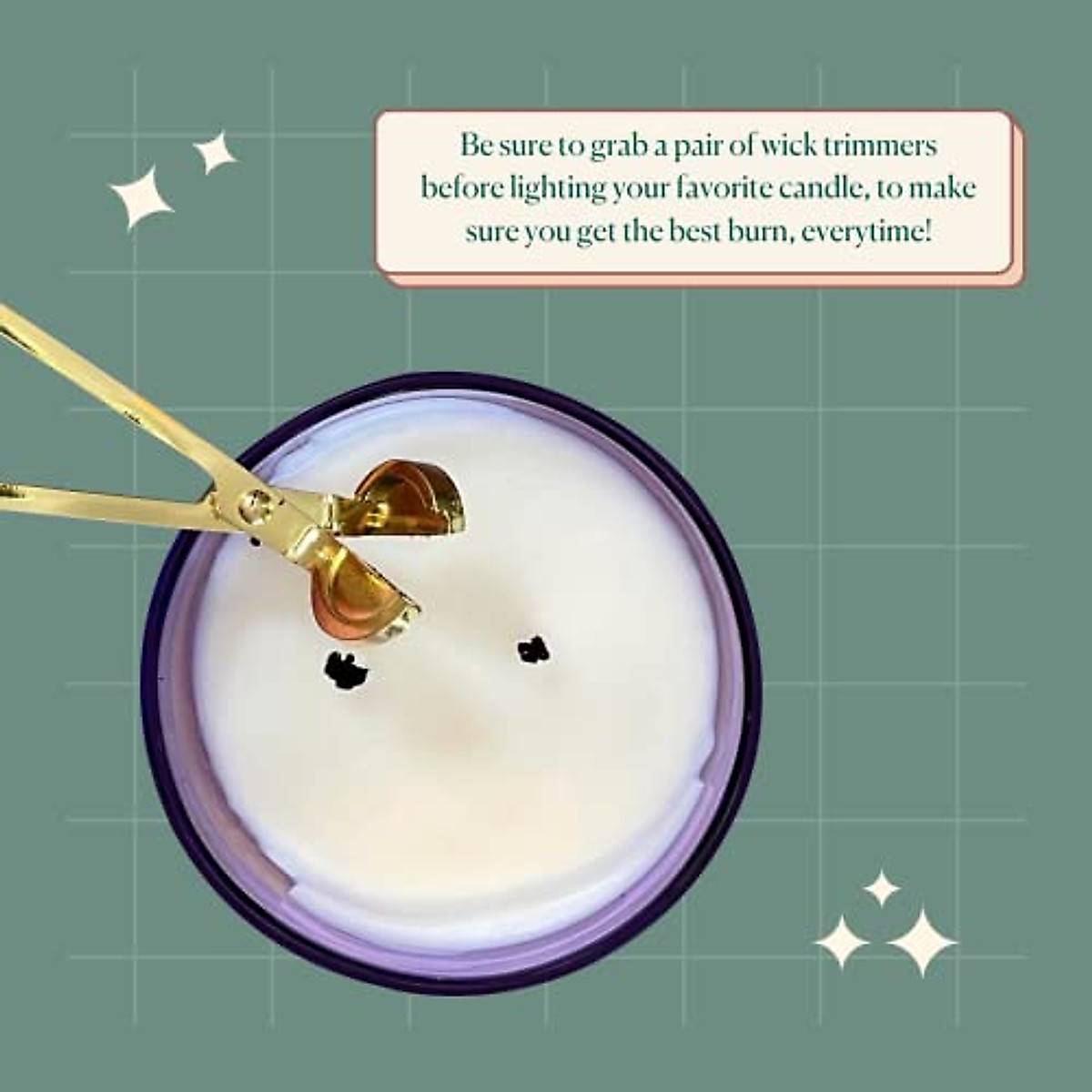 Paddywax Candle Accessories Wick Trimmer, Shiny Brass