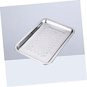 UPKOCH 2pcs nonstick bakeware baking pans bakeware pan fruit dish tray baking plate square appetizer serving tray procedure tray stainless steel platter appetizer platter dental tray cake