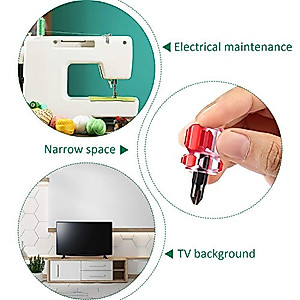 Sewing Machine Screwdriver Mini Short Screwdriver Tool Kit Includes Slotted/Flat Head Screwdriver and Cross Head Screwdriver for DIY Repairing, 2 Pieces