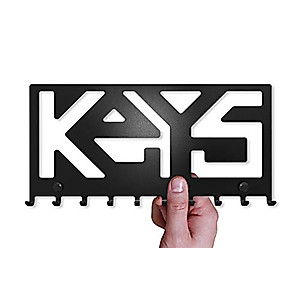 SirHoldeer Key Rack for Wall, Black Key Holder for Wall Decorative, Metal Wall Decor for Office, Hallway, Entryway, Key Hooks Hanging Keys, Small Key Hanger for Wall, Modern Farmhouse Decor