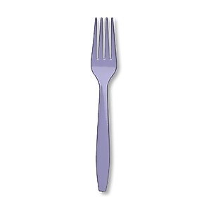 Creative Converting 10470 Lavender Premium Plastic Forks, 24 pcs
