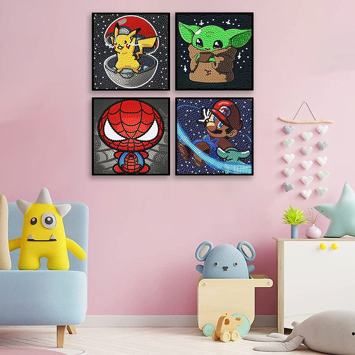 LWZAYS 4 Pcs Diamond Painting Kits