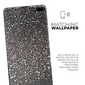 DesignSkinz Black Unfocused Sparkle Protective Vinyl Decal Wrap Skin Cover Compatible with The Samsung Galaxy S20 (Screen Trim & Back Glass Skin)