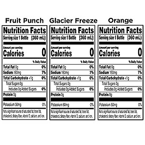 Gatorade G Zero Thirst Quencher, Fruit Punch Variety Pack, 12oz Bottles (24 Pack),24 Count (Pack of 1)