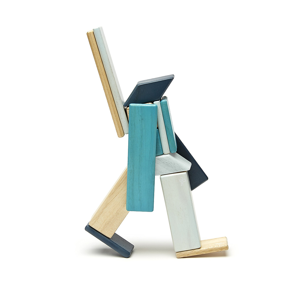 14 Piece Tegu Magnetic Wooden Block Set, Blues