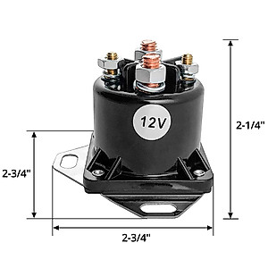 QWORK Glow Plug Relay Solenoid OEM Style Replacement Compatible with Ford 1994-2003 F250 F350 F450, 1985-2003 E-Series Econoline E250 E350 Van