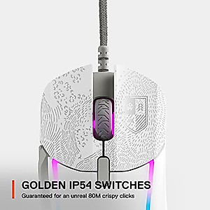 SteelSeries Rival 5 Gaming Mouse with PrismSync RGB Lighting and 9 Programmable Buttons – FPS, MOBA, MMO, Battle Royale – 18,000 CPI TrueMove Air Optical Sensor – Destiny 2 Limited Edition Design