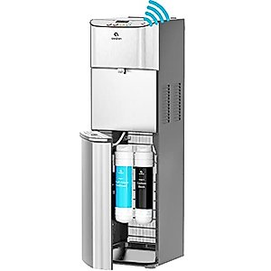 Avalon Hand-Free Touchless Electric Bottleless Water Cooler Dispenser with BioGuard- 3 Temperatures, Digital Clock with Temperature Control, Self Cleaning, Anti-Microbial Coating, Stainless Steel