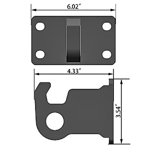 TIOYAR RAM Front Tow Hook Mount Bracket and D-Ring Compatible with 2010-2020 RAM 2500/3500/4500 D-Ring Shackle Bracket, Demon Hook Bracket Replacement
