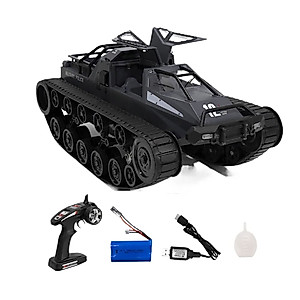QIYHBVR Remote Control Crawler High Speed Tank All Terrain Off-Road RC Car with Spray Function 2.4 Ghz RC Army Truck 1/12 Drift Tank RC Tank for Kids Adults