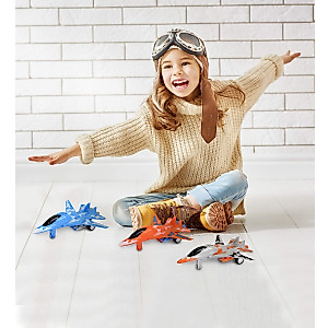 Mozlly Combat F 22 Toy Plane Set – Friction-Powered Kids Fighter Jet Toy Bundle Camouflage Toy Airplanes for Boys & Girls – Pull Back Air Force One Toy Military Jet Model Plane Set of 3