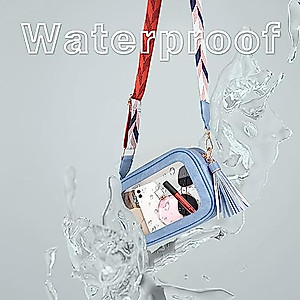 Viva Terry Clear Crossbody Bag with 2 Straps, Stadium Approved Clear Purse Bag for Concerts Sports Events Festivals,Gift