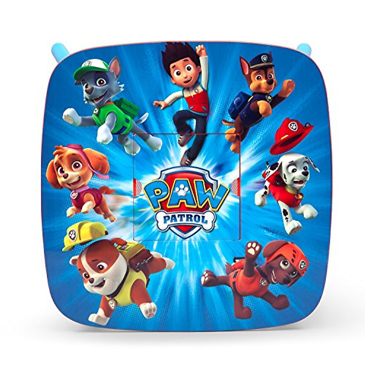 Delta Children PAW Patrol 4-Piece Playroom Set Includes Table with 2 Chairs and Deluxe Toy Box, Blue