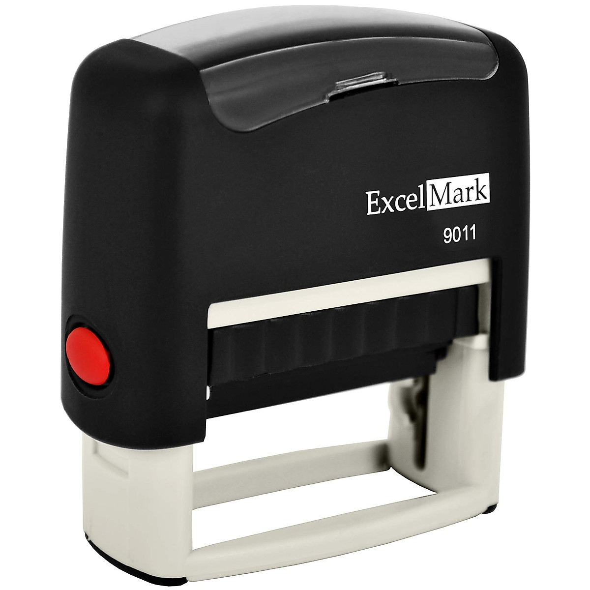 ExcelMark 3-Line Custom Self Inking Rubber Stamp - Home or Office - 9011