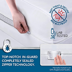 Guardmax Zippered Mattress Encasement - Cot Size - Waterproof and Bed Bug Proof Mattress Protector - 6 Sided Absorbent Mattress Cover - Soft, Breathable, and Hypoallergenic. (Day Bed 33 X 75 X 10)