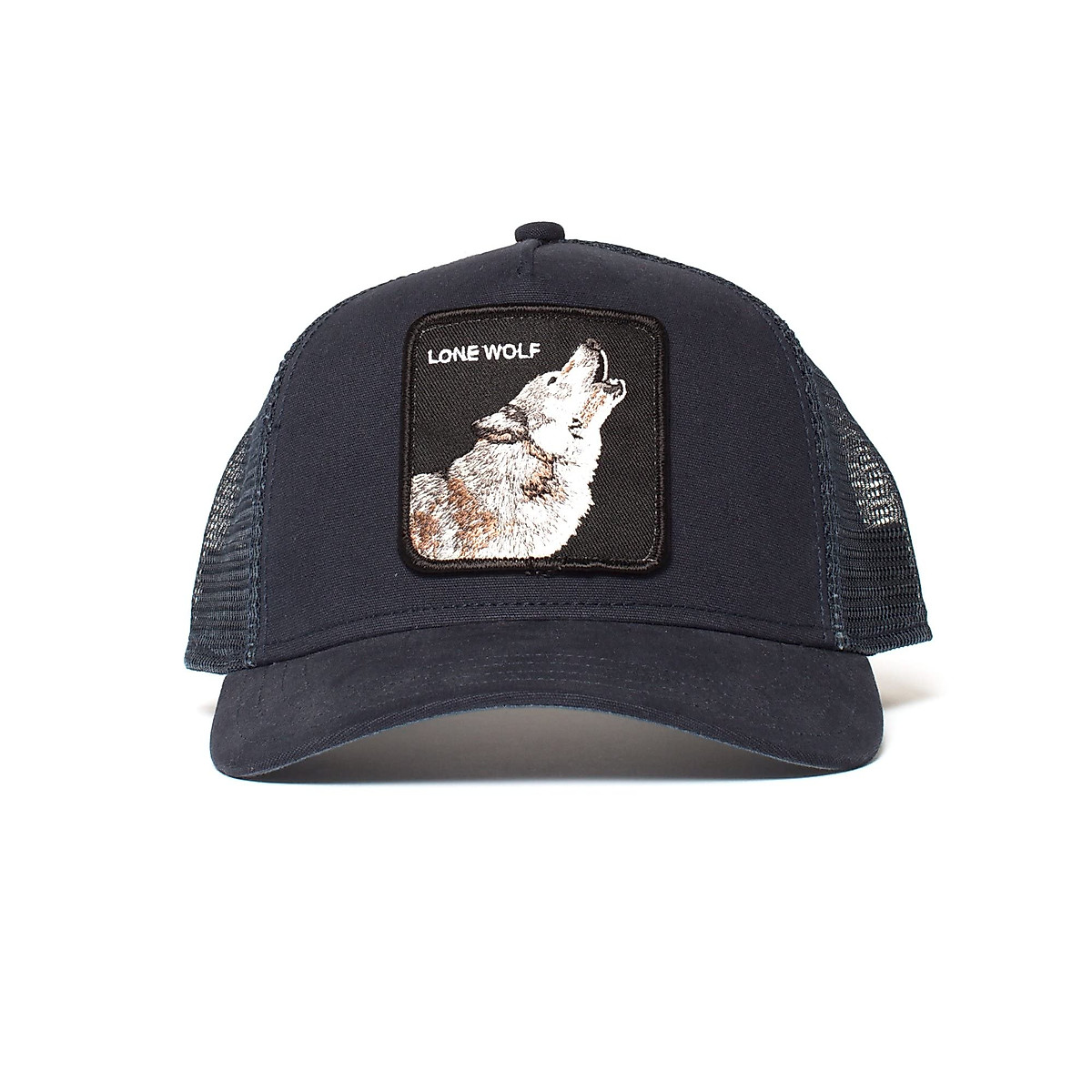 Goorin Bros. Mens Animal Farm Snap Back Trucker Hat Baseball Cap, Navy Wolf, One Size US