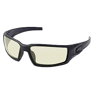 Honeywell Safety Products by Hypershock Safety Glasses, Black Frame with Amber Lens & Uvextreme Plus Anti-Fog Coating (S2942XP) 5.6 x 1.7 inch